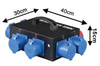 China Nebula Cee Power Distribution Box with 1x32A 5Pin Input 6x16A CEE 3P Output Robust Steel Housing for Stage Lighting Live Events for sale