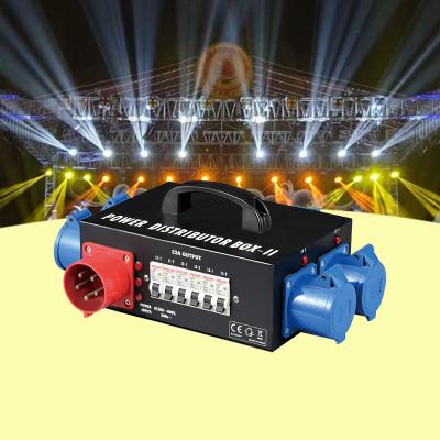China 3-Phase 308V 32A Power Distribution Box with 6x16A CEE 3P Output EMC/LVD Certified for Stage Lighting for sale