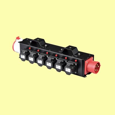 China Nebula PB031 CEE 32A 5P Input 16A Output 380V AC Steel Portable Power Distribution Distro Splitter Box for sale