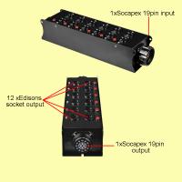 China Socapex 19pin Steel Power Box to 12 Way Edisons Low Voltage Power Distribution Equipment for sale