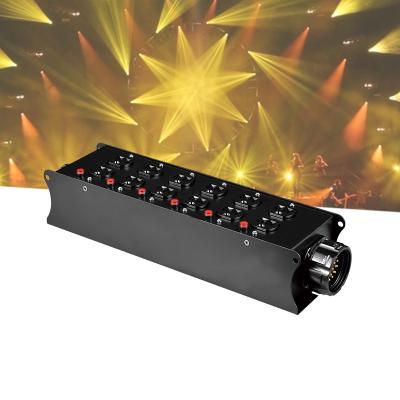 China SOCAPEX 19-Pin Input to 12-Way Rack Mount Steel Power Distribution Box for Stage DJ Lighting Equipment for sale