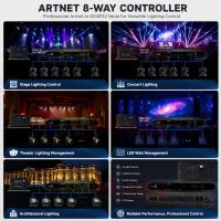 China High Quality Artnet DMX512 Controller 8 Port Aluminum Node for LED Stage & Audio Lighting for sale