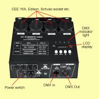 China NEBULA 4-Channel DMX Dimmer Pack Power Distribution for Bulb High Efficiency Lighting Control for sale
