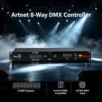 China 8-Way DMX Controller Splitter ArtNet 8-Port Signal Distribution for Stage Lighting for sale