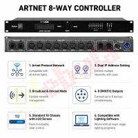 China 8-Way DMX Controller Splitter ArtNet 8-Port Signal Distribution for Stage Lighting for sale