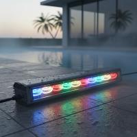 China IP65 RGBW LED Ocean Wave Bar Light Outdoor Waterproof Ripple Effect Projection Lights DMX512 for sale