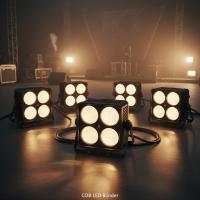 China 4pcs of 100w 4 Eye COB LED Warm White Audience Panel Stage Blinder Light COB LED Blinder for sale