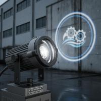 China Waterproof IP65 25w 35w 50w Gobo Projector Logo Led Customized Gobo Rotating Advertising Building or Floor Light for sale