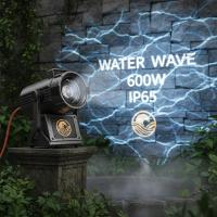 China Waterproof IP65 600W  Outdoor Water Wave Led Logo Pattern Gobo Projector Water Ripple Light for sale