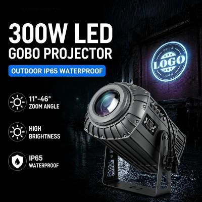 China 300W Architectural Gobo Projector with 11°–46° Zoom and Interchangeable Glass Gobos for sale
