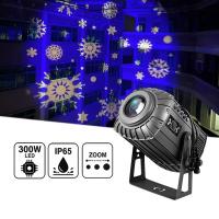 China 300W LED Zoom Snow Falling Projector Outdoor Gobo Light Christmas Decor IP65 for sale