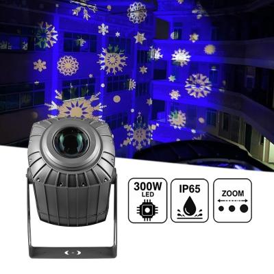 China High Power 300W LED Outdoor Snow Falling Gobo Projector Zoom Holiday Lighting for sale