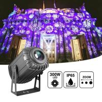 China 300W LED Zoom Outdoor Snow Projector Gobo Lighting Waterproof Christmas Decor for sale