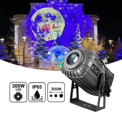 China 300W LED Snow Falling Gobo Projector Outdoor Zoom Waterproof Holiday Lighting for sale