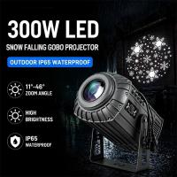 China Outdoor 300W LED Snow Falling Gobo Projector Zoom Waterproof Landscape Light for sale