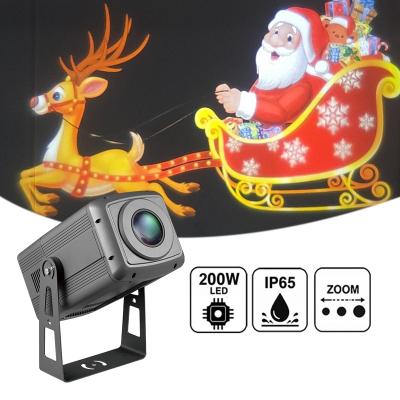 China 200W LED Zoom Christmas Gobo Projector Outdoor Waterproof IP65 DMX Light for sale