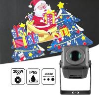 China High Power 200W LED Zoom Outdoor Gobo Projector IP65 Christmas Logo Light for sale