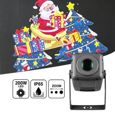 China High Power 200W LED Zoom Outdoor Gobo Projector IP65 Christmas Logo Light for sale