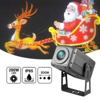China 200W LED Outdoor Gobo Projector Zoom Christmas Logo Light IP65 DMX Control for sale