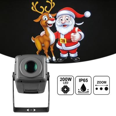 China 200W LED Outdoor Christmas Gobo Projector Zoom DMX IP65 Waterproof Light for sale