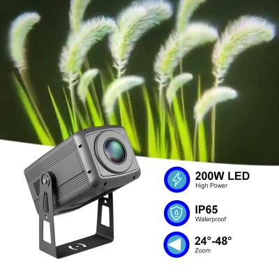 China 200W LED Gobo Projector Outdoor Zoom Ripple Floating Projection Light IP65 for sale