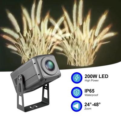 China 200W LED Outdoor Zoom Ripple Floating Gobo Projector Advertising Light IP65 for sale