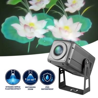 China 100W LED Zoom Outdoor Gobo Projector Ripple Floating Commercial Light IP65 for sale