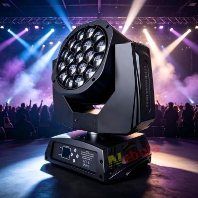China 19X15W LED RGBW Bee Eye Moving Head Light with Motorized Zoom Wash for sale