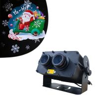 China 60W LED Outdoor Christmas Gobo 2in1 Projector Snowflake Projection Light for sale