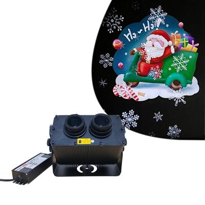 China 60W LED Outdoor 2in1 Christmas Gobo Projector Snowflake Pattern Light for sale