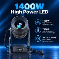 China 1400W LED Outdoor Logo Gobo Projector Custom Logo Projection Light for sale