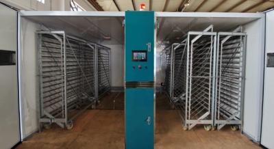China Hot Galvanized Trolley 57600 Eggs Incubator Panel Thickness 75mm for sale