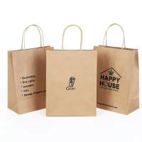 China Brown White Black Craft Shopping Paper Bag Matte Lamination High Capacity For Secure Storage for sale