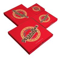 China Flip Cover Food Packaging Box Corrugated Pizza Box With Customizable Printed Logo for sale