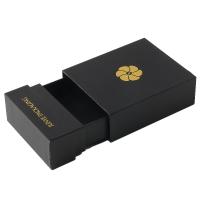 China UV Proof Black Card Small Cardboard Gift Boxes Pull Out Convenient And Lightweight for sale