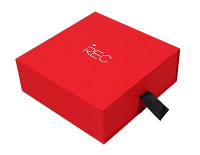 China Silver Card Paper Gift Box Jewelry Pull Out Gift Box With Small Batch And Hot Stamping Logo for sale