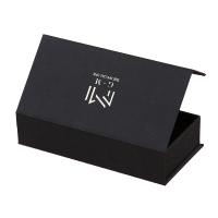 China Black Card Paper Gift Box Hot Silver Logo Magnetic Book Box Convenient for sale