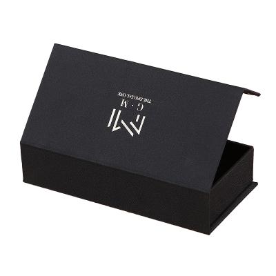 China Black Card Paper Gift Box Hot Silver Logo Magnetic Book Box Convenient for sale
