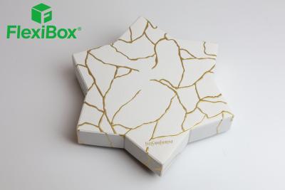 China Luxury Star-Shaped Gift Box with Golden Marble Crack Pattern and Customizable Sizes and Colors for sale
