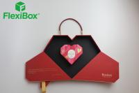 China Luxury Heart-Shaped Magnetic Gift Box with Detachable Woven Leather Handle for Premium Packaging for sale