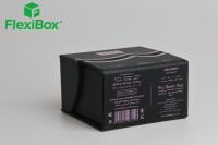 China Black Wave Pattern Magnetic Flip Top Perfume Gift Box with Foldable Structure for Luxury Packaging for sale