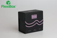 China Black Wave Pattern Magnetic Flip Top Perfume Gift Box with Foldable Structure for Luxury Packaging for sale