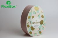 China Golden Foil Stamping Egg-Shaped Chocolate Gift Box with Artistic Color Printing for sale