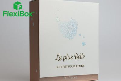 China Luxury Perfume Gift Box with Customized Inner Cut-Out Structure, Metallic Texture, and High-Quality Rigid Paperboard for sale