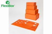 China Orange Foldable Magnetic Gift Box with Bright Design for Cosmetic Packaging for sale
