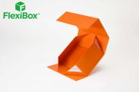 China Orange Foldable Magnetic Gift Box with Bright Design for Cosmetic Packaging for sale