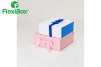 China Blue & Pink Foldable Magnetic Gift Box with Magnetic Closure and Customizable Design for Cosmetic Packaging for sale