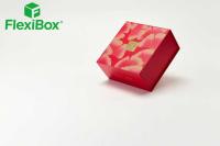 China Red Foldable Glue-Free Rigid Packaging Box with All-Over Floral Print for Premium Cosmetic Gifts for sale