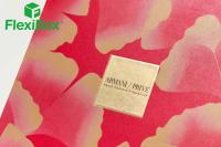 China Red Foldable Glue-Free Rigid Packaging Box with All-Over Floral Print for Premium Cosmetic Gifts for sale