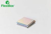China Glue-free Interlocking Foldable Cosmetic Packaging Box with Matte Gold & Holographic Finish for Flat-pack Shipping for sale